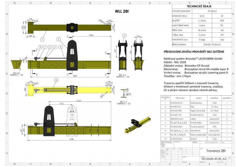 LIFTING BEAMS - SPECIAL TYPES | UNIMAN Engliš s.r.o.